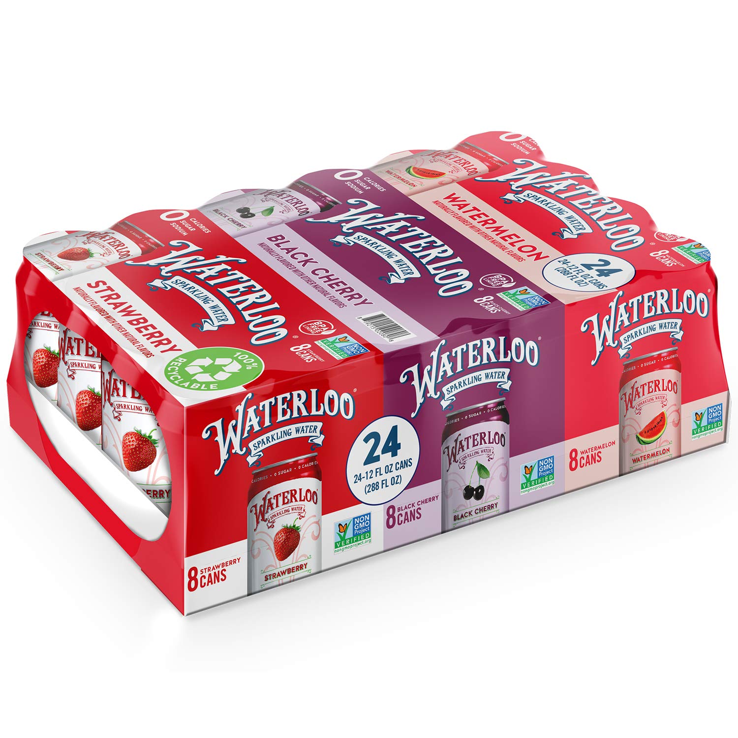 Waterloo Sparkling Water Variety Pack 12 Fl Oz Cans Pack | Desertcart ...