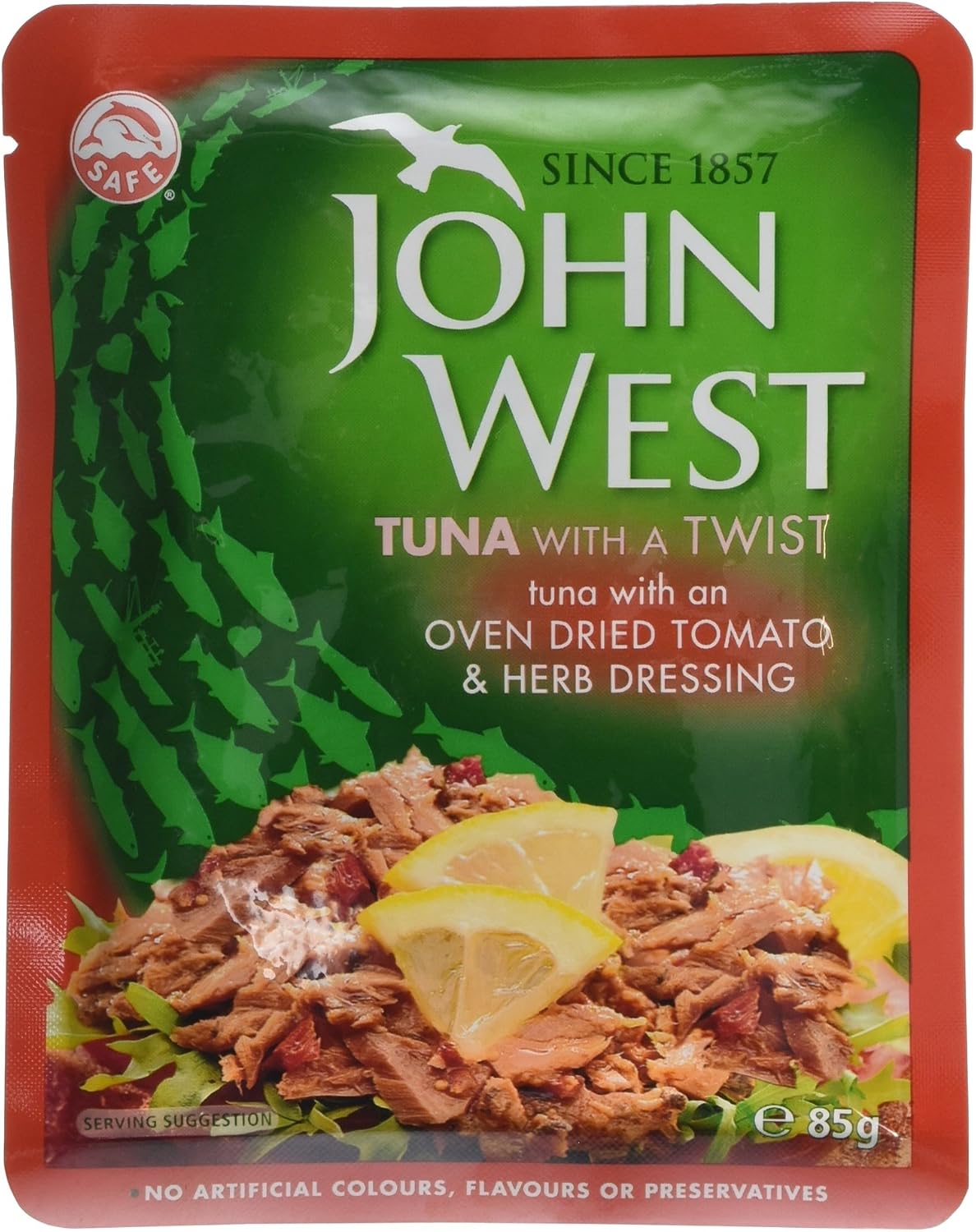 John West Jacket Topper Tuna with Oven Dried Tomato and Herb Dressing ...