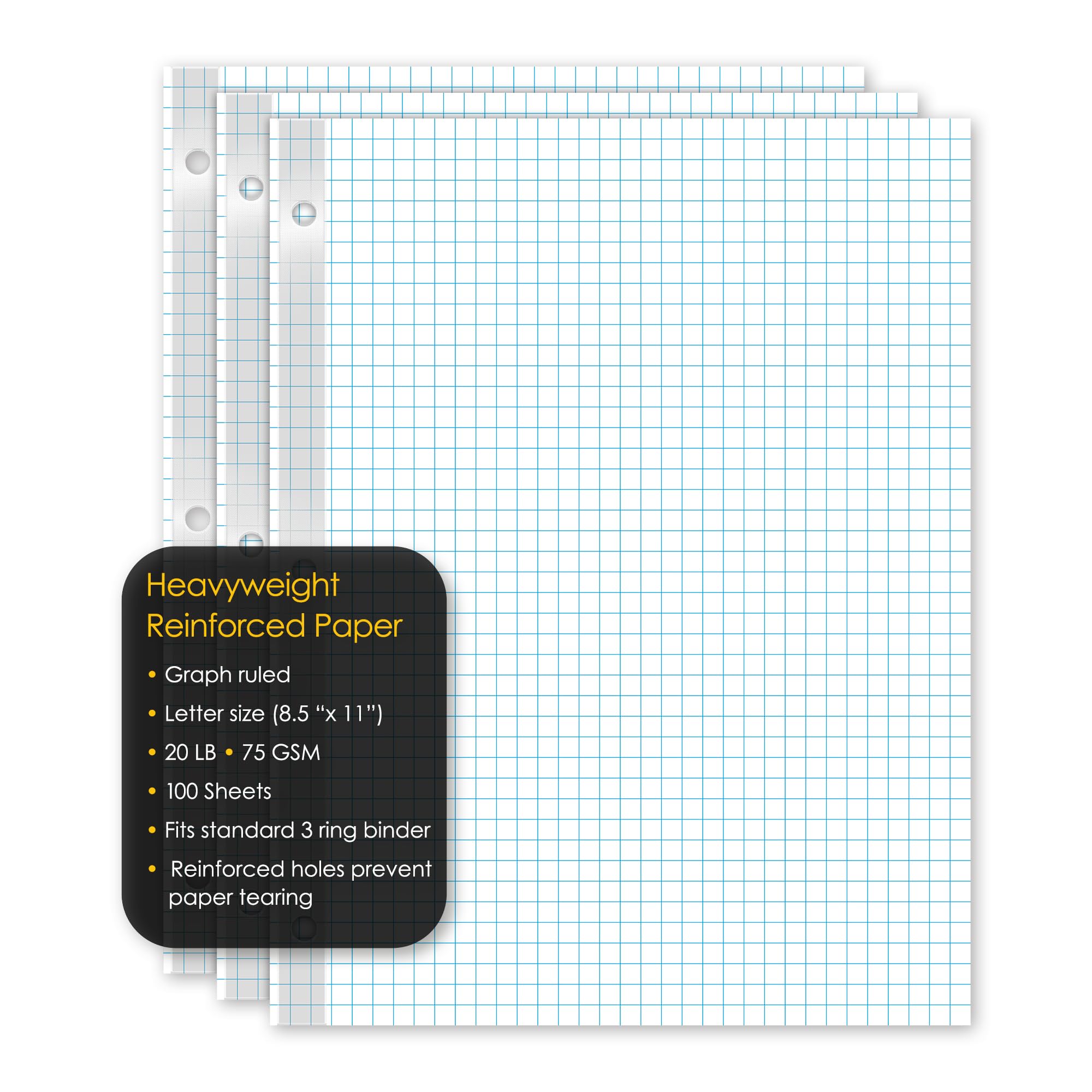 Snapklik.com : iScholar Reinforced Quad Filler Paper, 100 Sheets