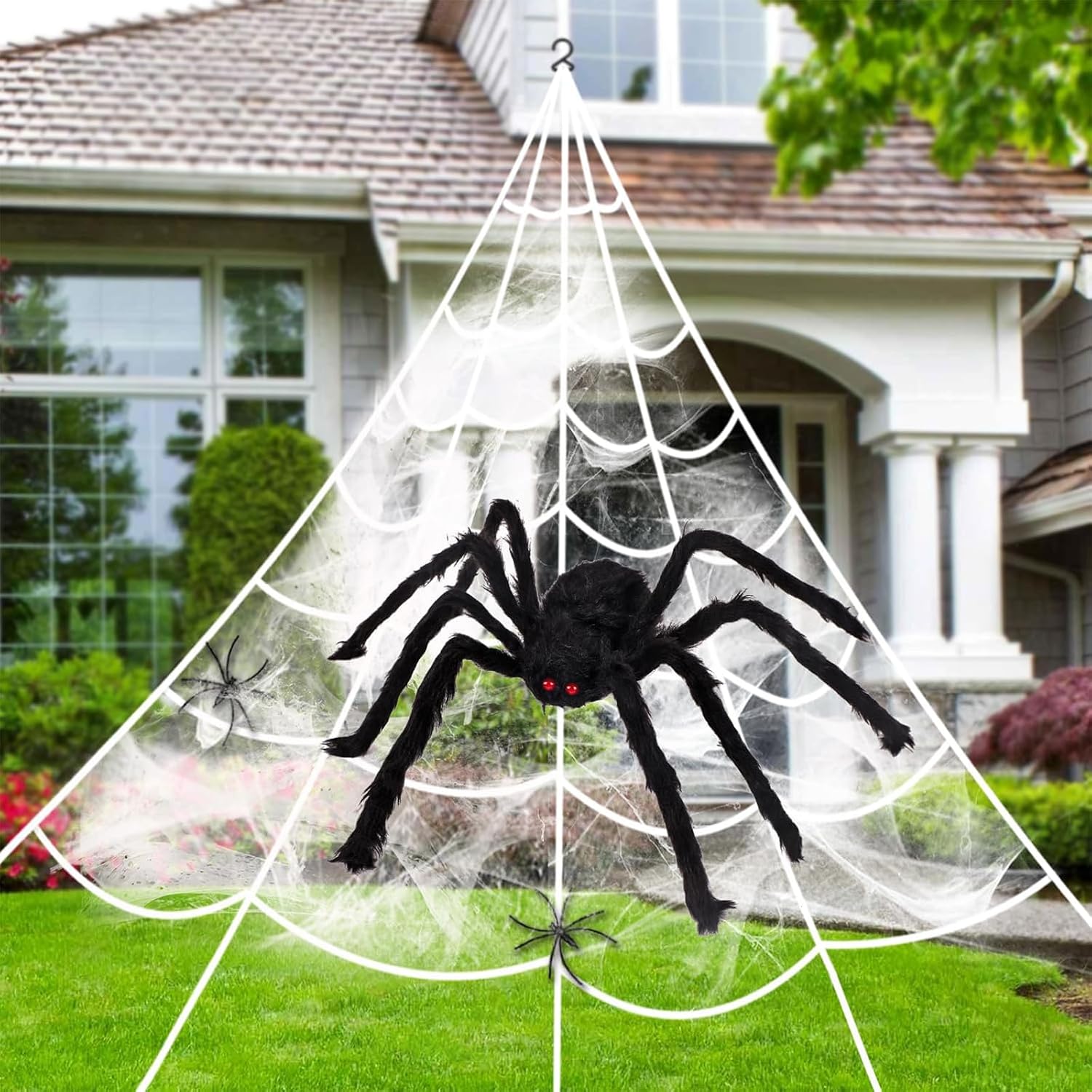 AHDXKUE Halloween Decorations Spider Web, Large Spider Web Decoration ...