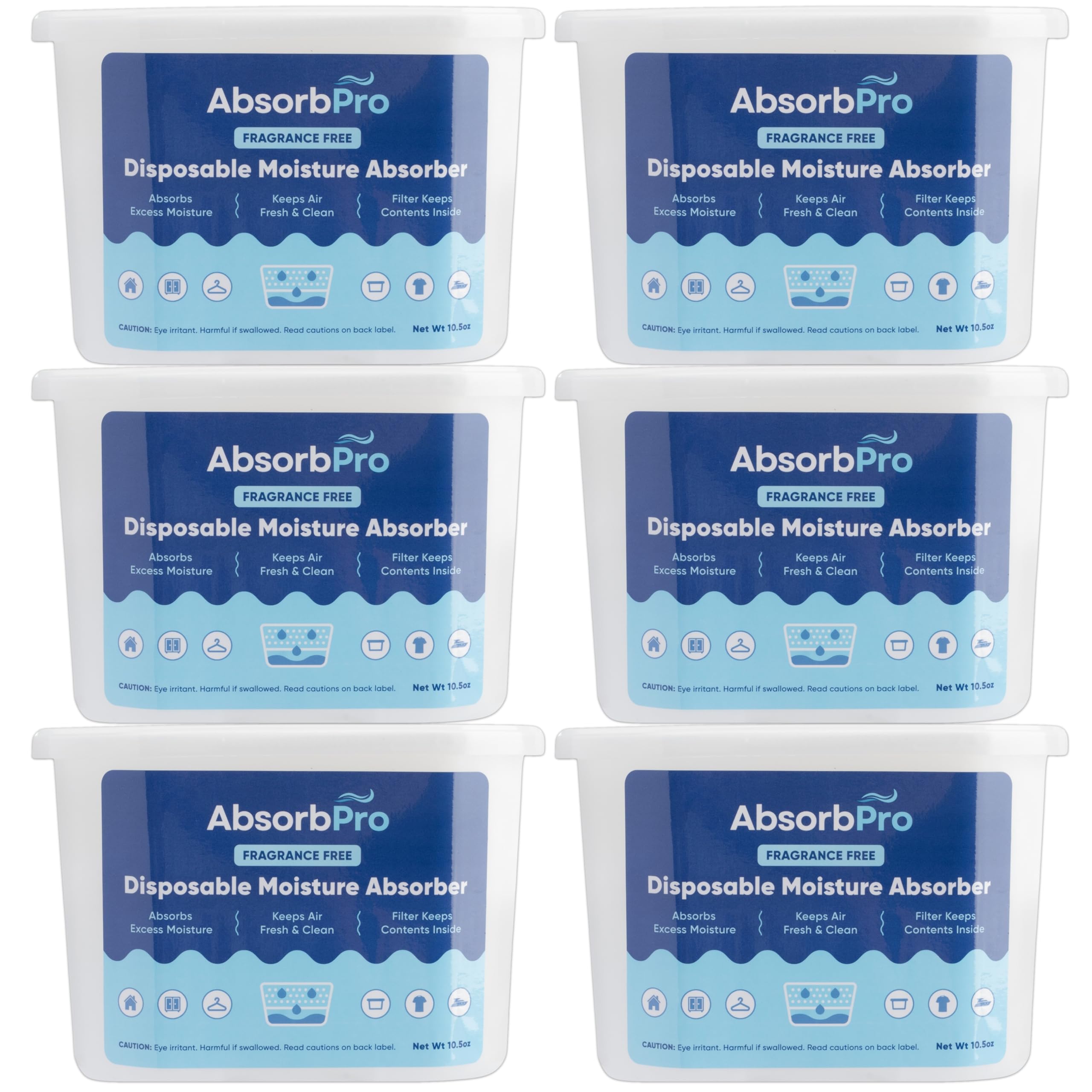 Amazon.com - Absorb Pro - Moisture Absorber Tub Fragrance Free - 6-Pack ...