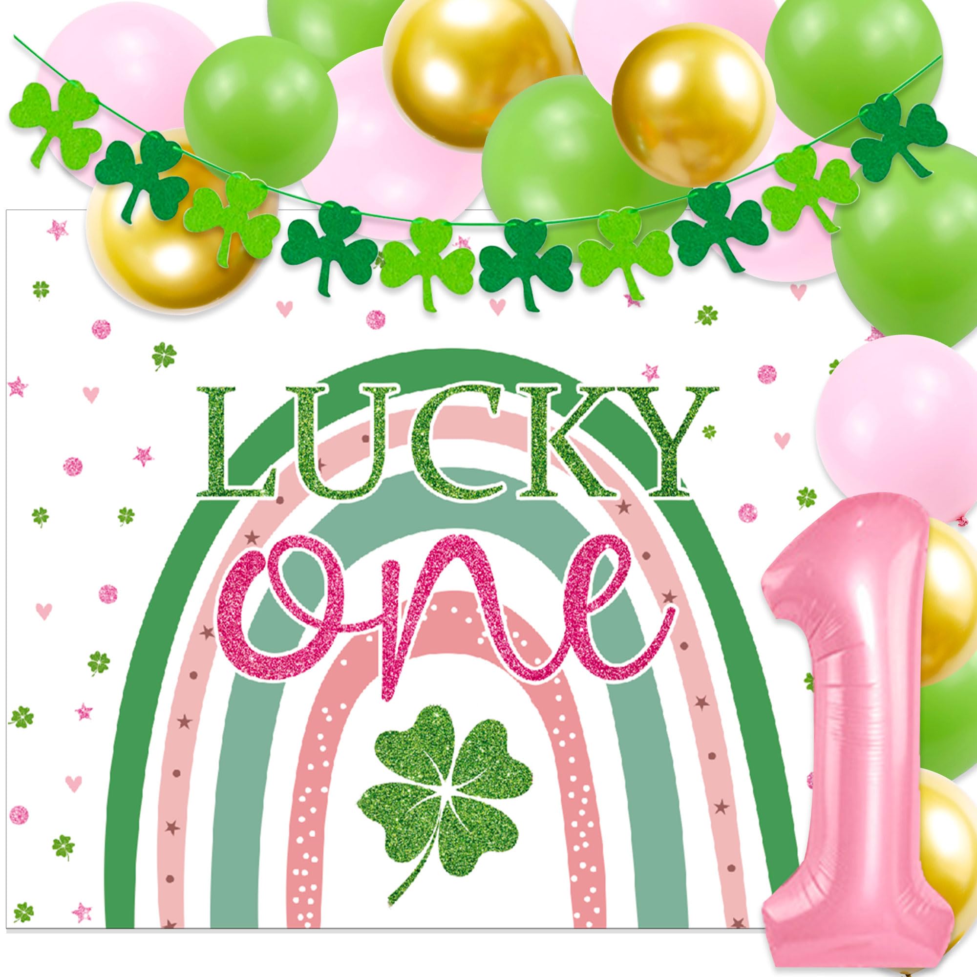 Amazon.com: JeVenis St Patricks Day First Birthday Decorations Girls ...