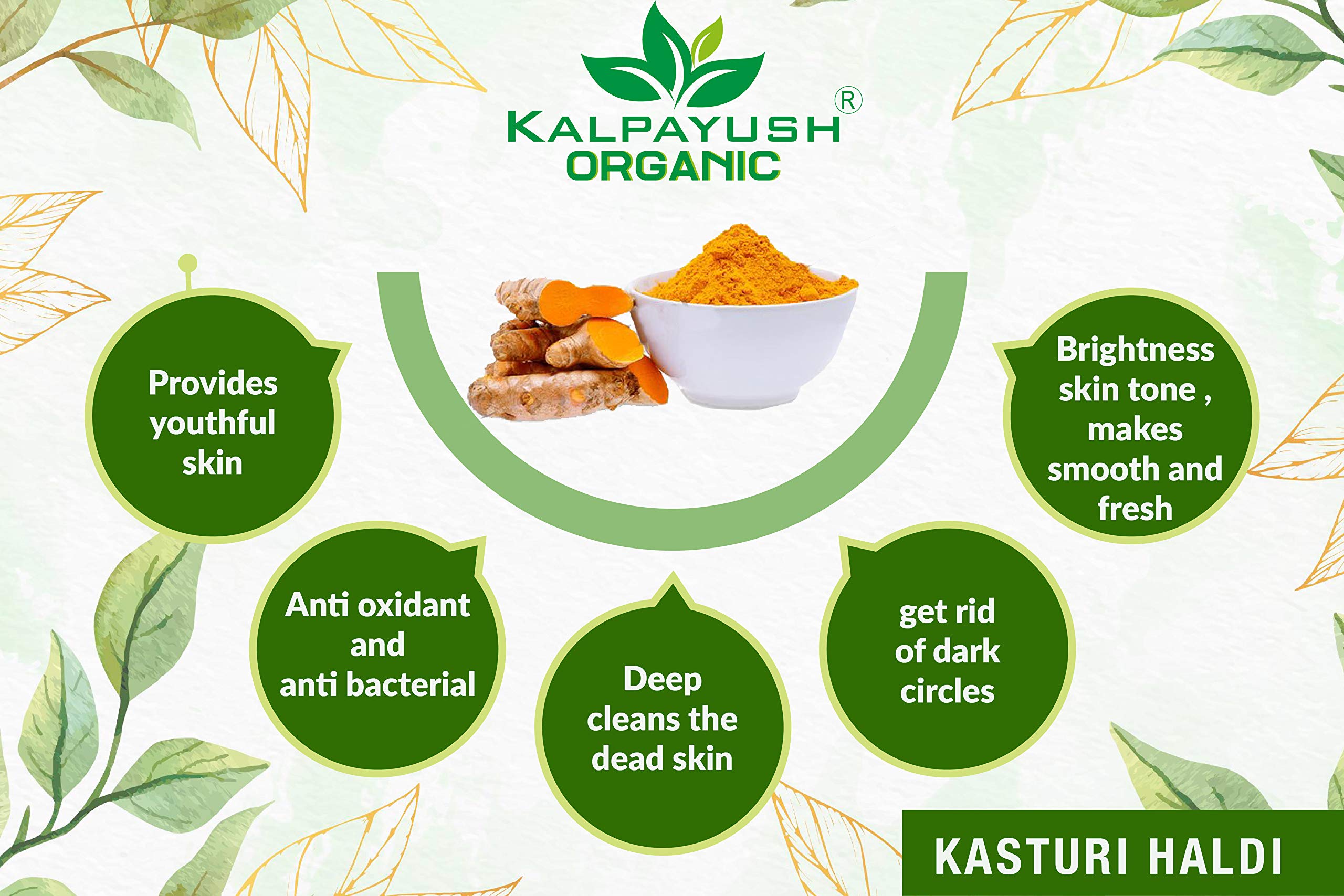 Buy KALPAYUSH 100% Pure & Natural Neem, Kasturi Turmeric (Haldi), Rose ...