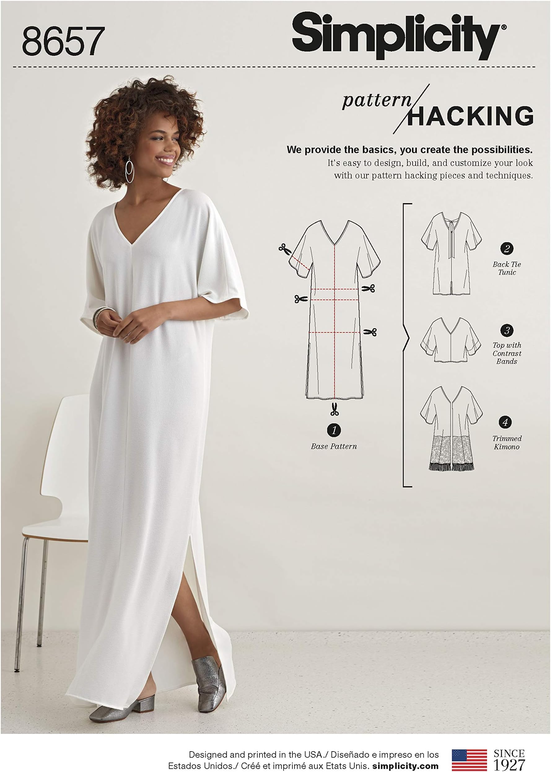 Amazon.com: Simplicity Sewing Pattern D0944 / 8657 - Misses' Caftan ...