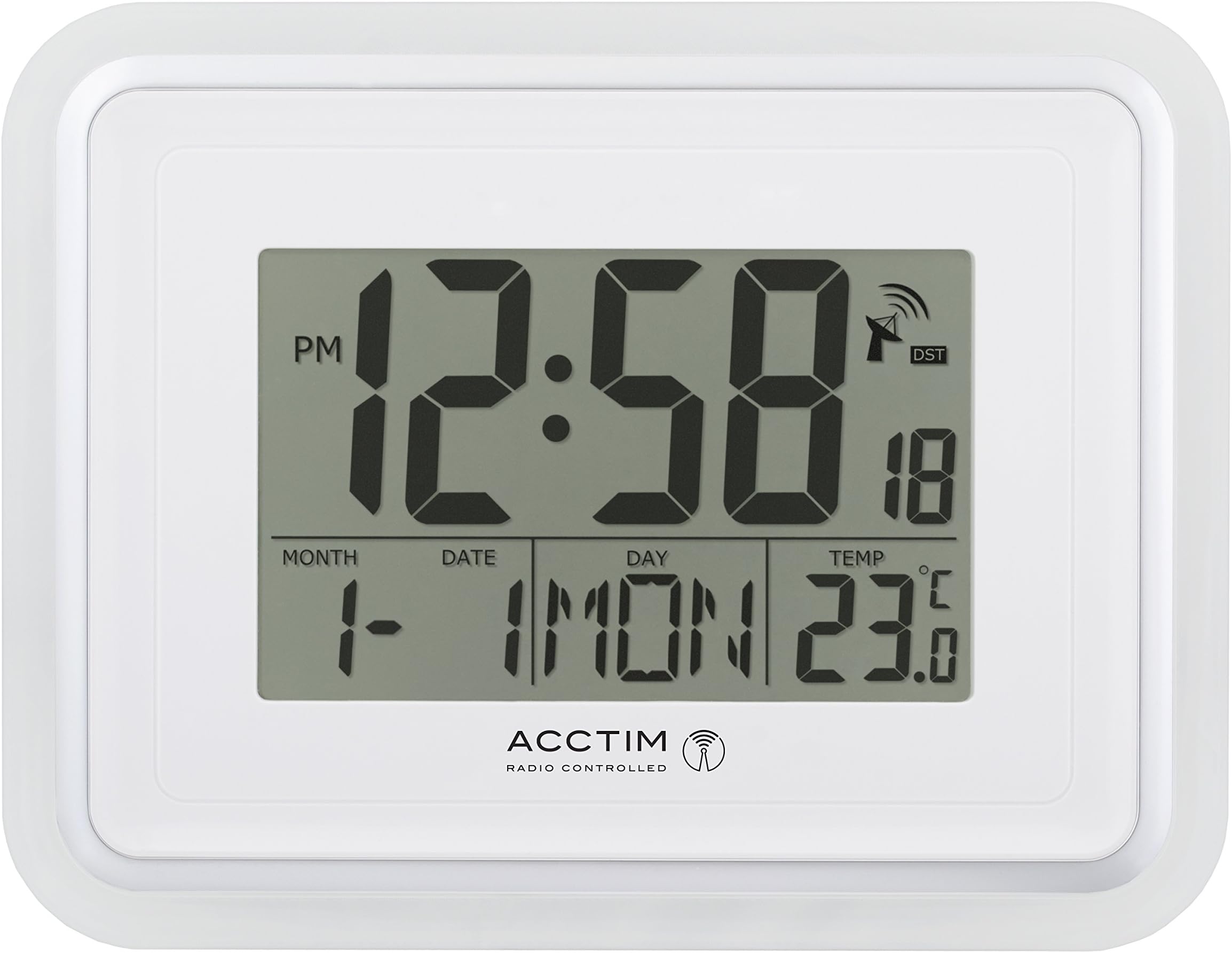 Delta Radio Controlled MSF signal Wall or Desk Mounted Digital Clock ...