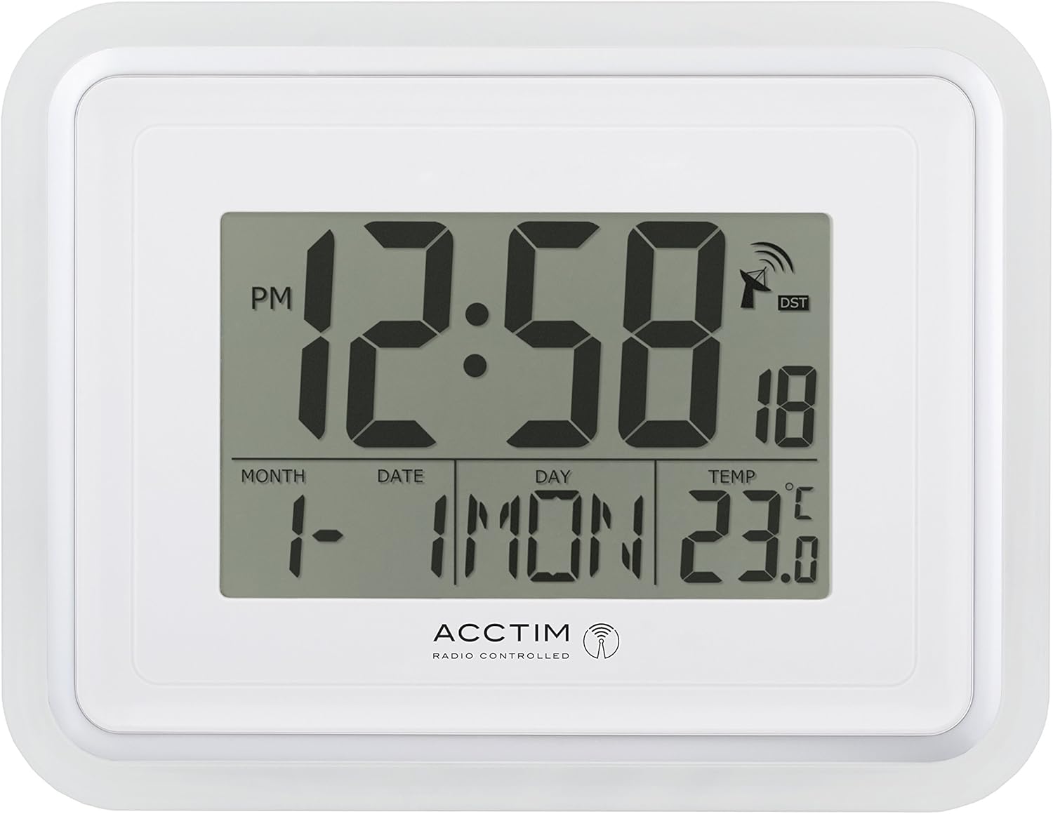 Delta Radio Controlled MSF signal Wall or Desk Mounted Digital Clock ...