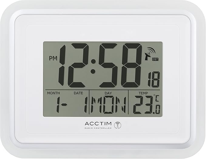 Delta Radio Controlled MSF signal Wall or Desk Mounted Digital Clock ...