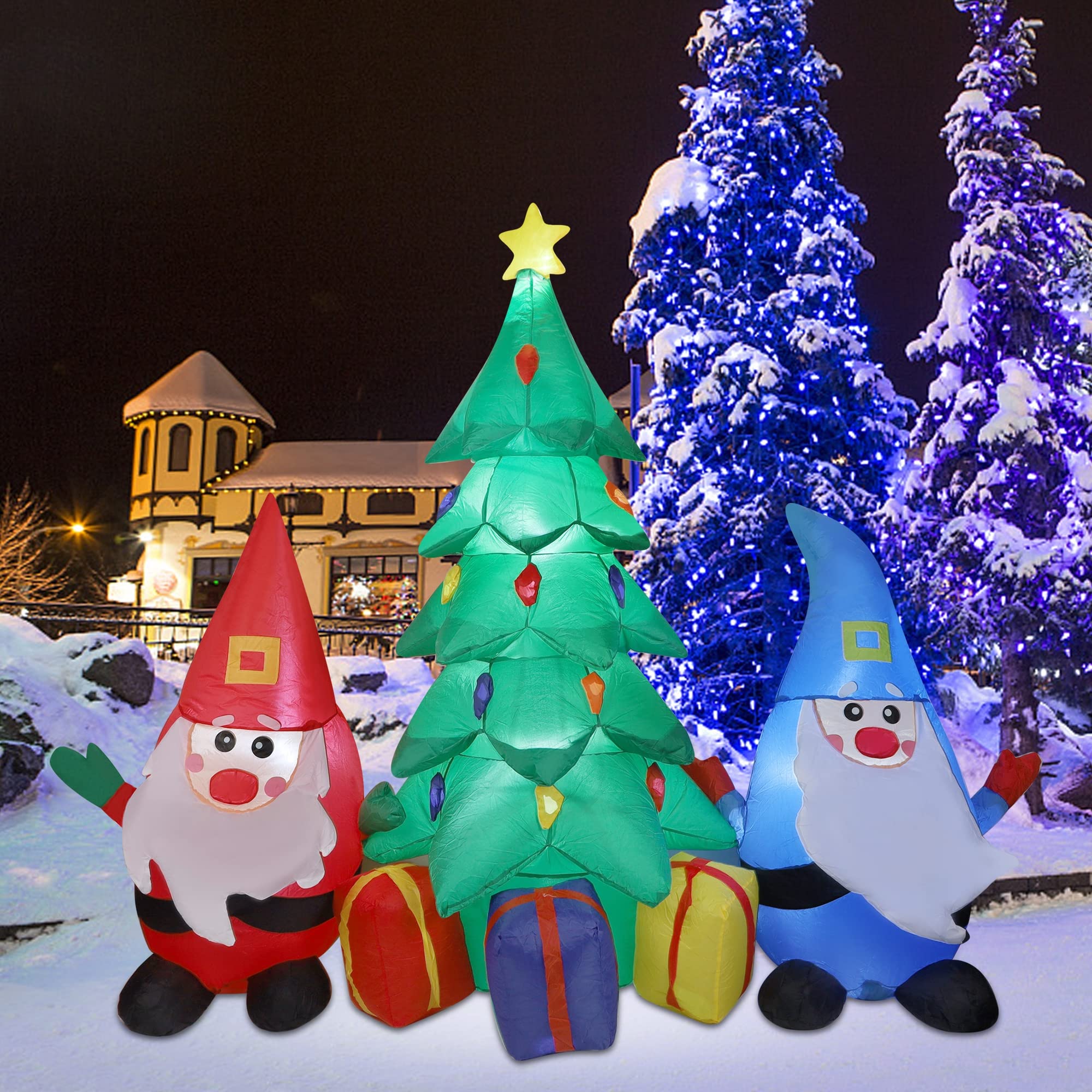 Snapklik.com : DR.DUDU 8 FT Long Inflatable Christmas Tree