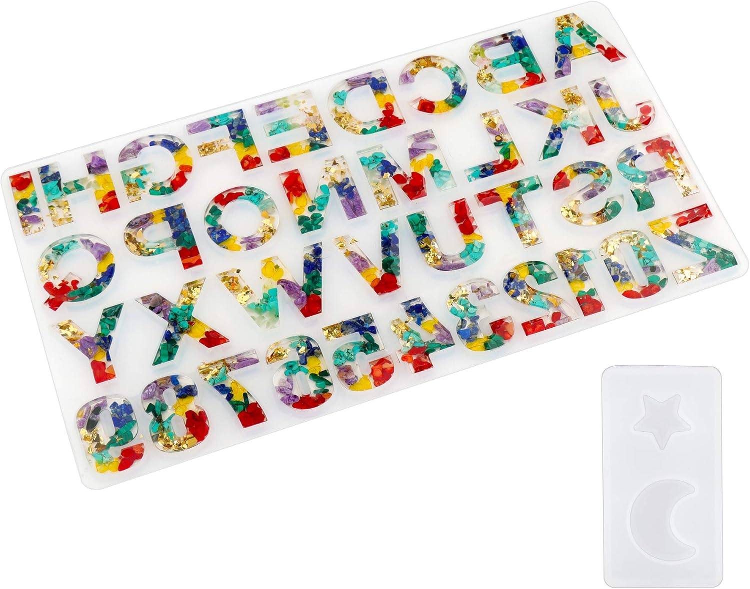 Amazon.com: Reversed Alphabet Silicone Resin Mold - Large Number Letter ...