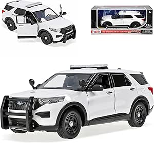 Motormax Ford Explorer XLT Police Interceptor Utility Weiss Polizei mit ...