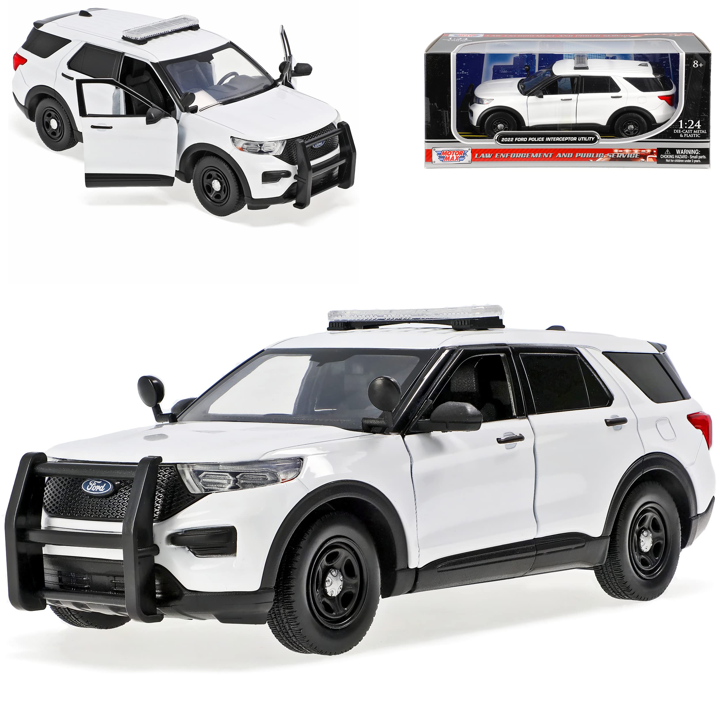 Motormax Ford Explorer XLT Police Interceptor Utility Weiss Polizei mit ...