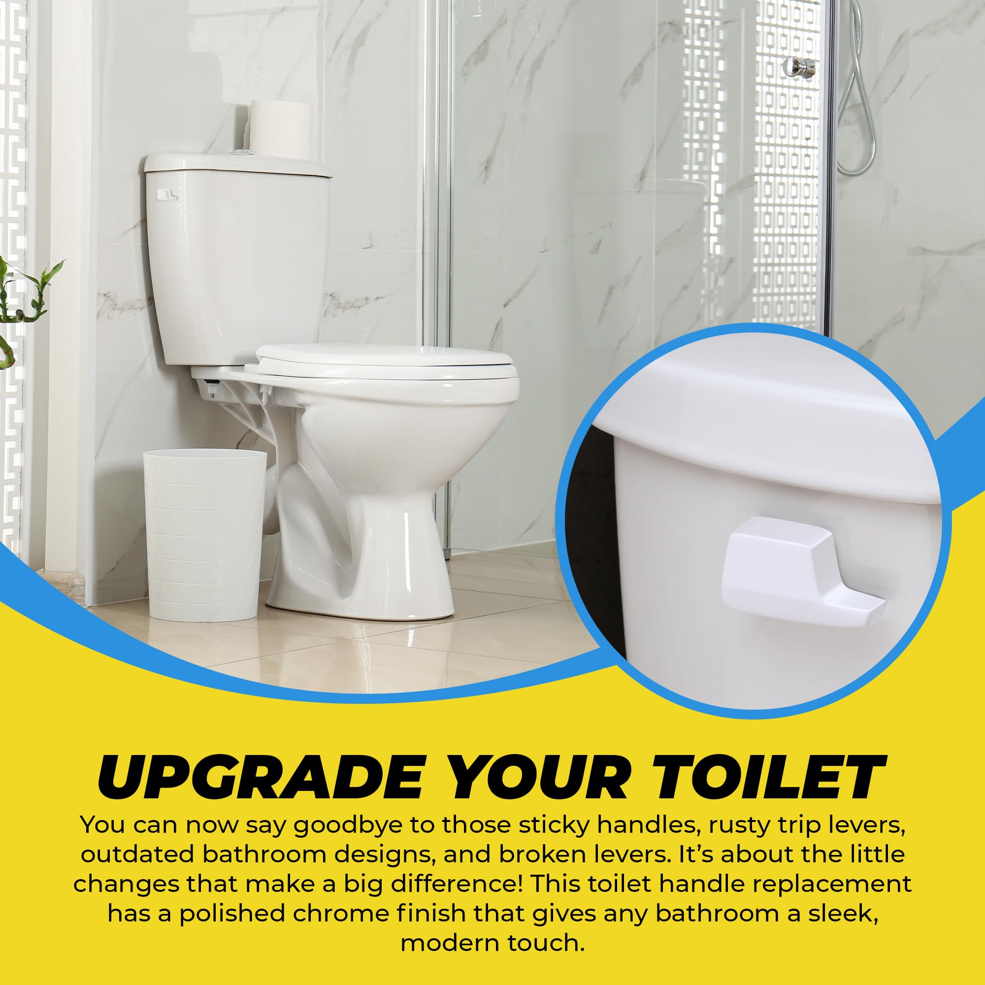 Snapklik.com : Qualihome Universal Side Mount Toilet Handle Tank Flush ...