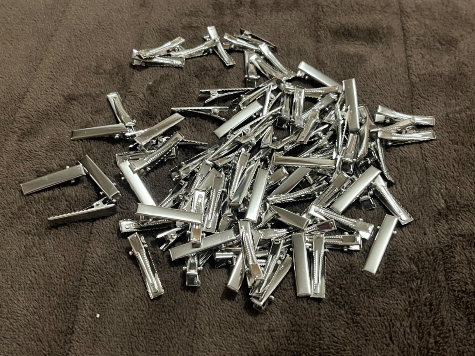 100 Pack Small Plain Silver Duckbill Alligator Metal Hair Clips ...