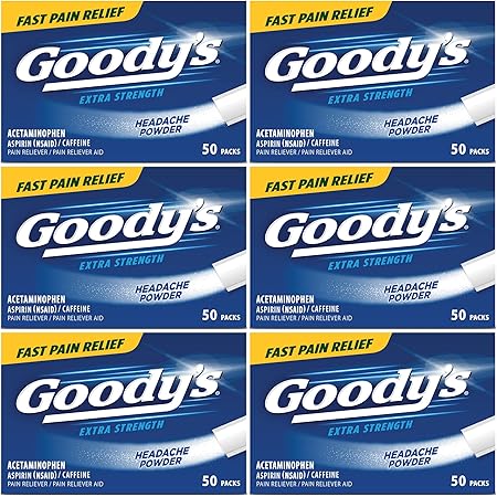 Amazon.com: Goody's Extra Strength Headache Powder, 50 Powder Sticks