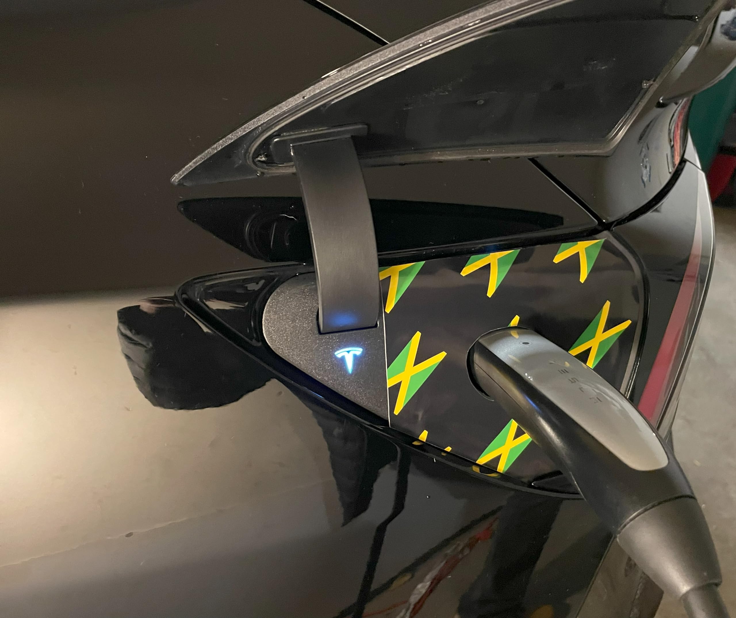 Amazon.com: Tesla Model 3 / Y Charge Port Vinyl Wrap - Jamaica Flag ...