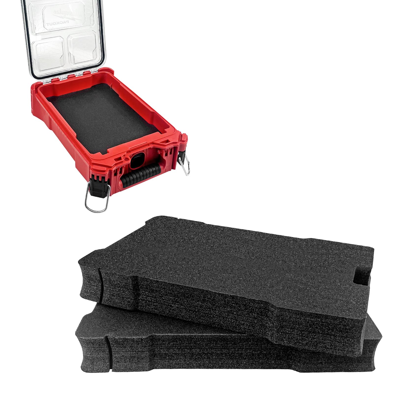 2 Pcs Foam Inserts Compatible for Milwaukee Packout ™ 48-22-8436 ...