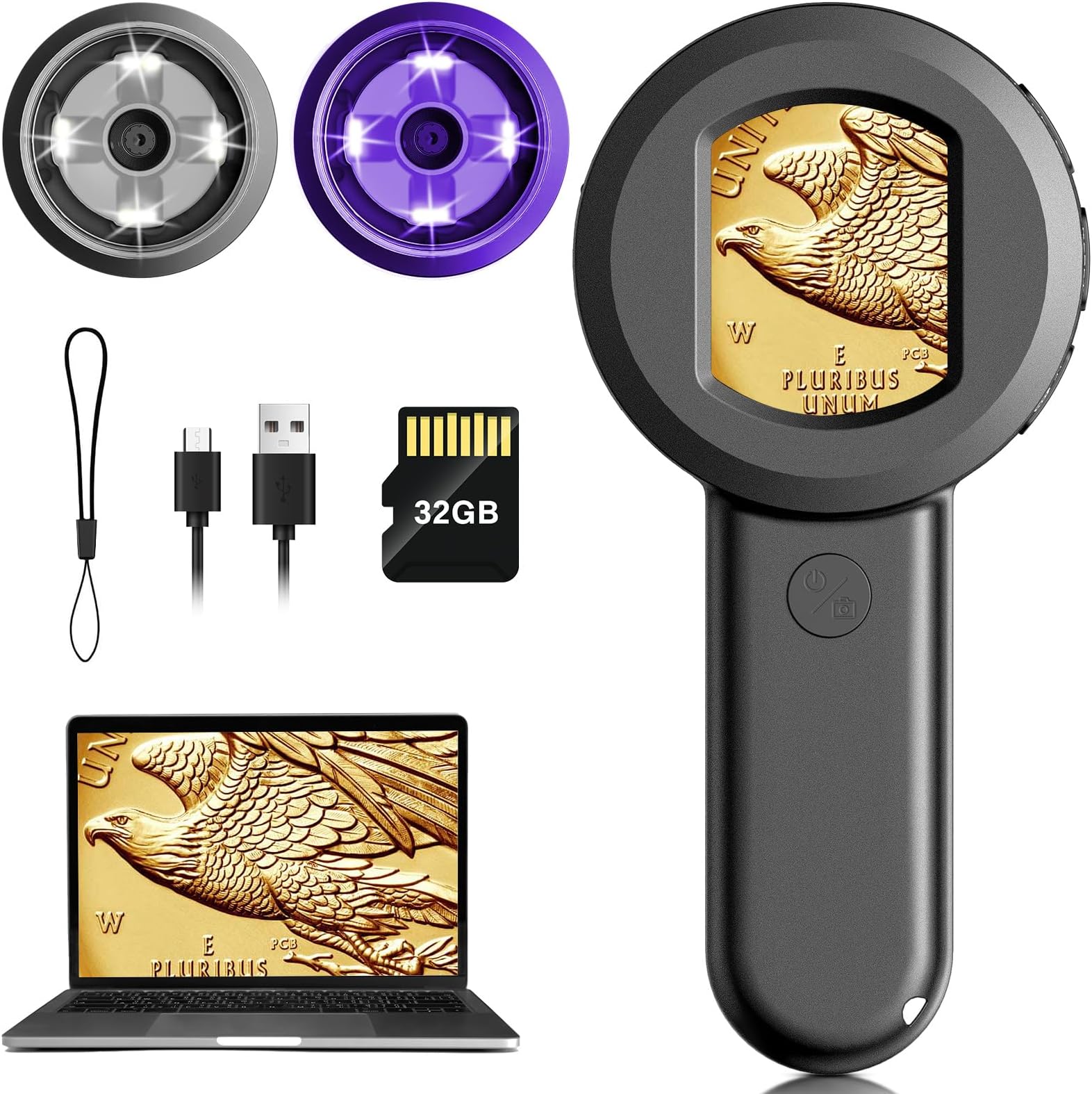 Amazon.com : 1000X Pocket Microscope for Kids – Railhorn Mini ...