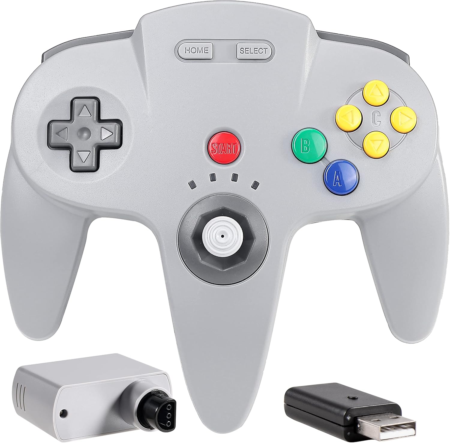 Amazon.com: 2.4 GHz Wireless N64 Switch Online Controller, USB Receiver ...