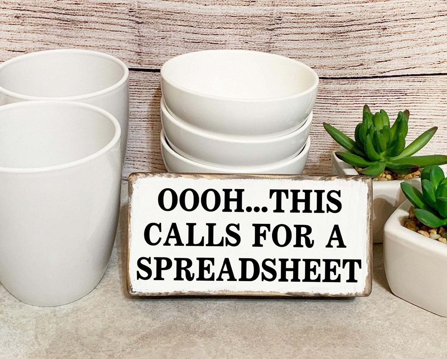 Amazon.com: TUNIU Funny Office Decor Wood Sign This Calls for A ...