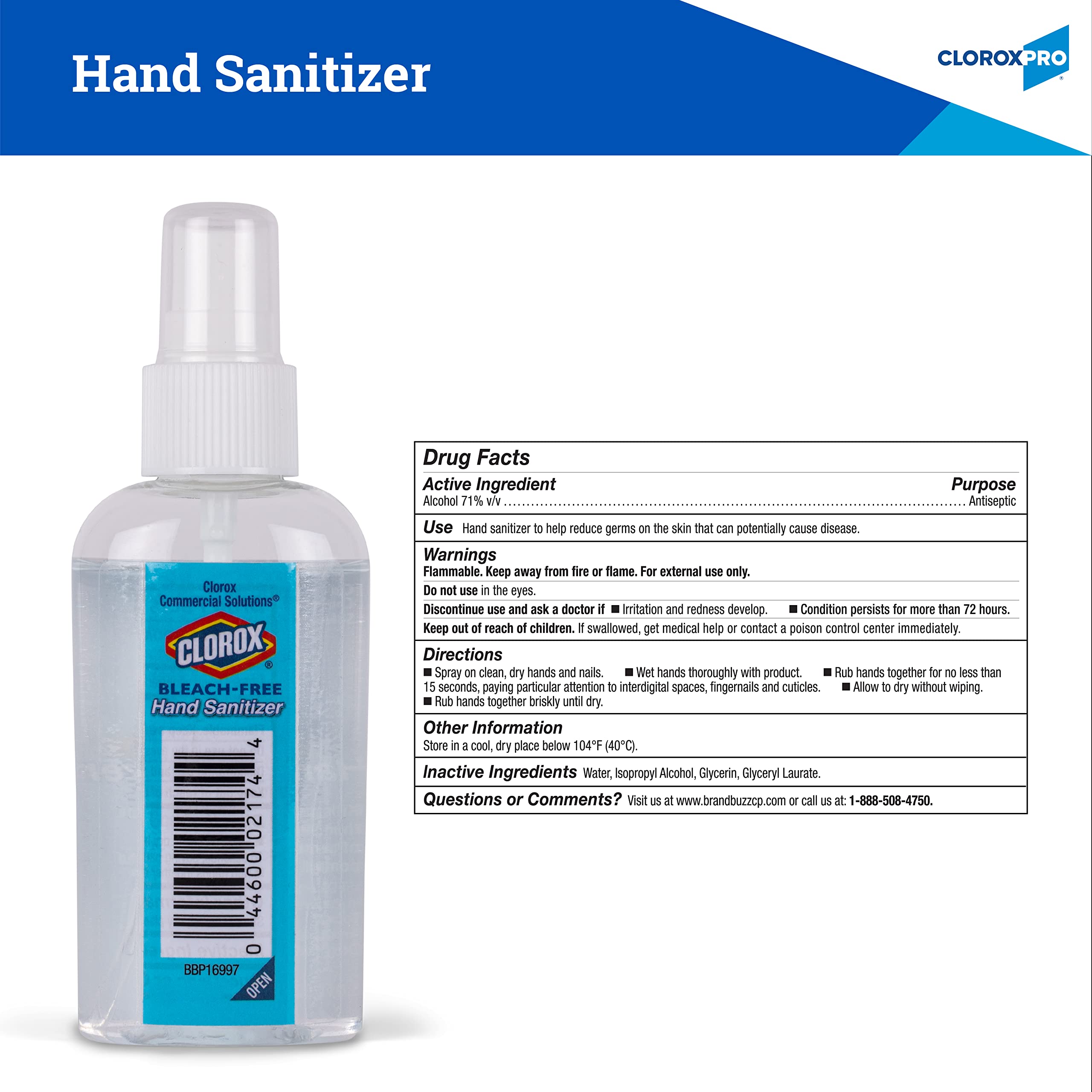 Snapklik.com : Clorox Pro Hand Sanitizing Spray - Professional Grade ...