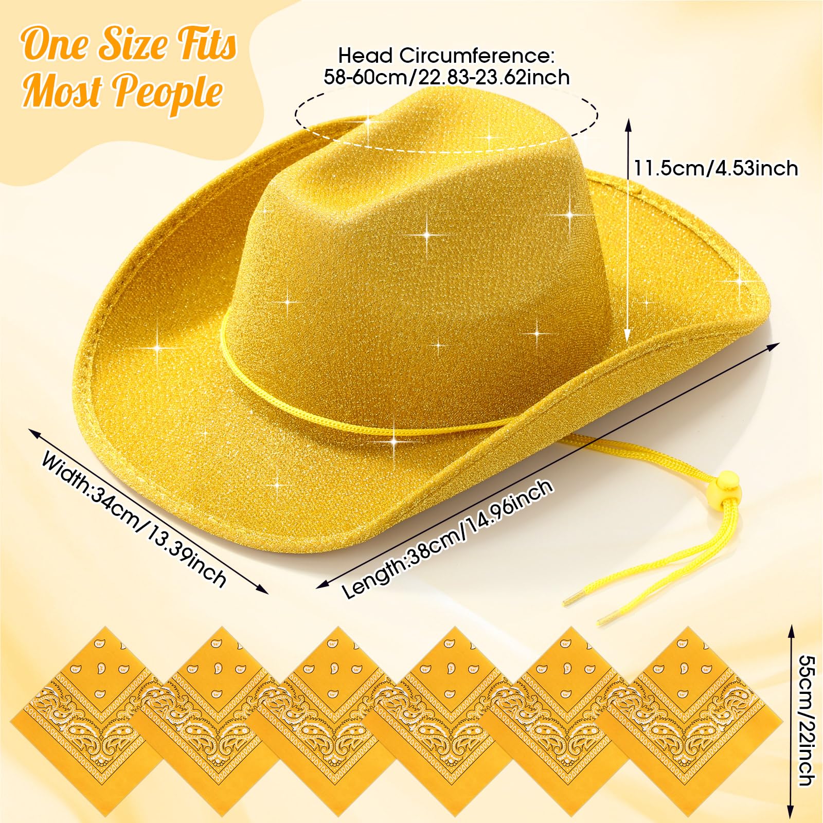 Snapklik.com : Coume 12 Pcs Adult Cowboy Hat For Women Men Western ...