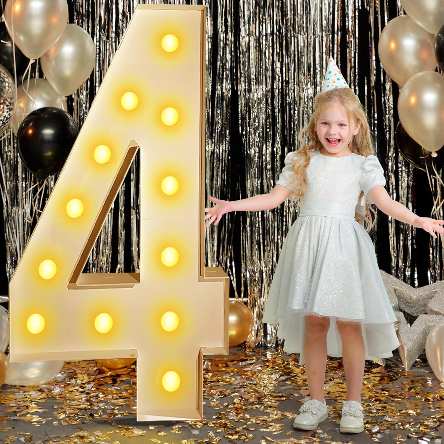 Amazon.com: 4FT Marquee Light Up Numbers - Mosaic Numbers for Balloons ...