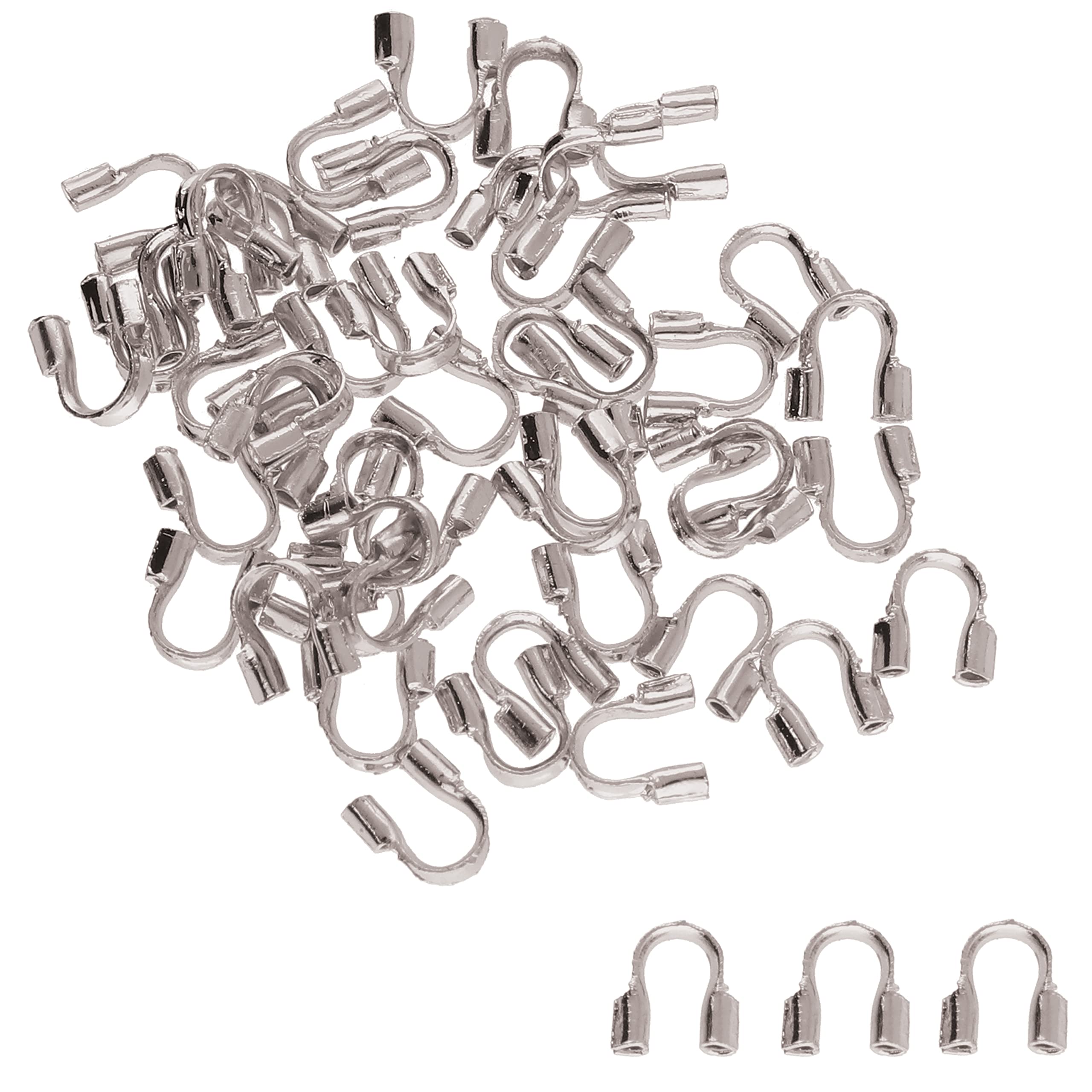 Amazon.com: The Beadsmith Basic Elements Wire Protectors – Silver Color ...