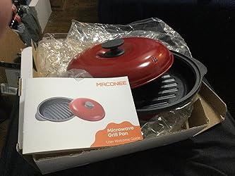 Amazon.com: MACONEE Microwave Grill Pan | Microwave Griller, Griddle ...