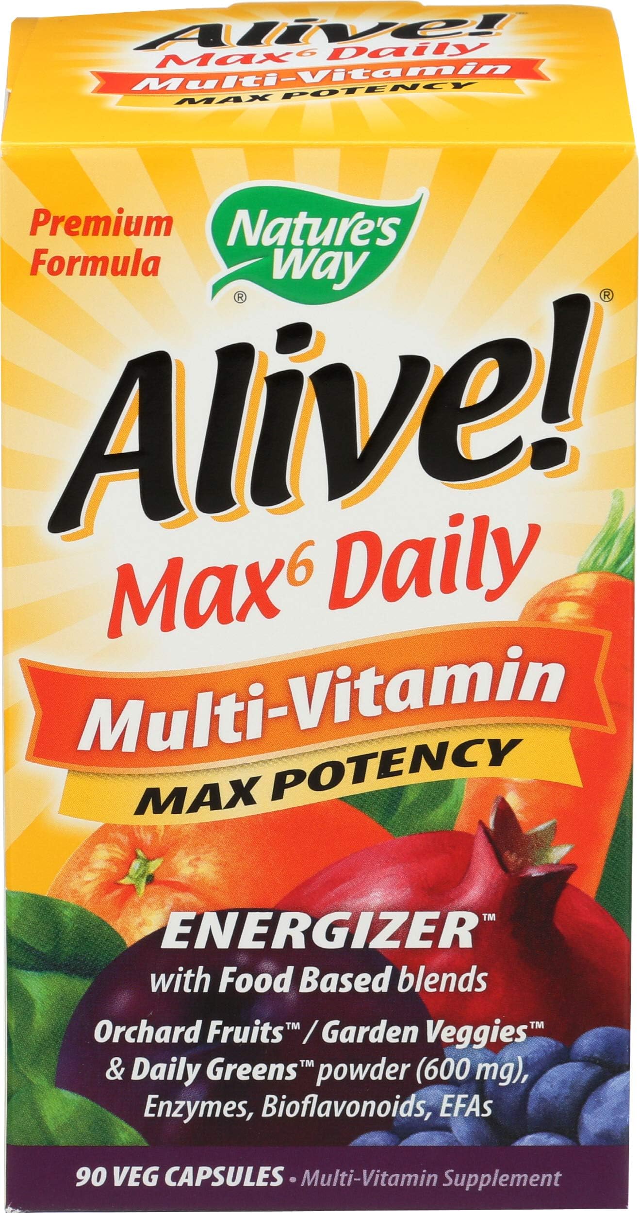 Amazon.com: Alive! Max Potency Multi-Vitamin, 90 VCAPS : Health & Household