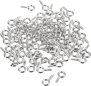 Amazon.com: uxcell 200Pcs Small Screw Eye Pins Hooks Mini Eyelets ...
