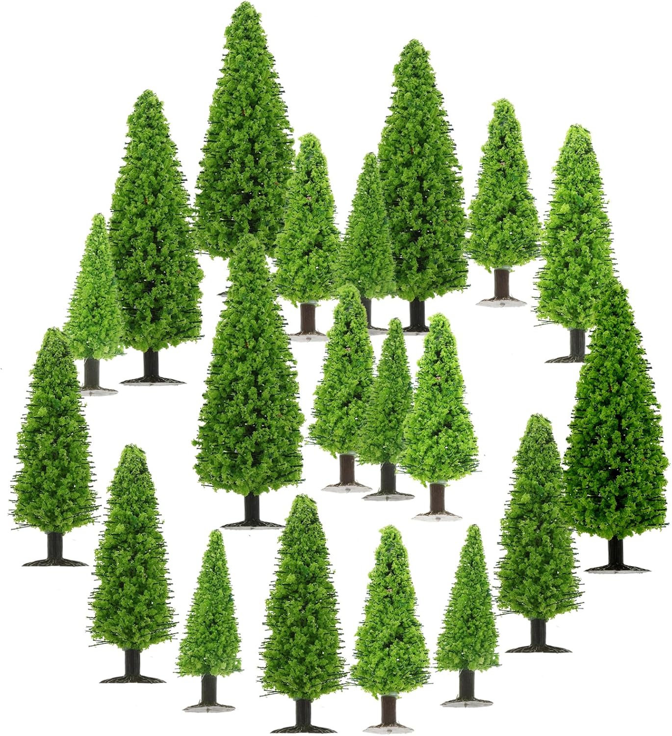Amazon.com: Yetaha 20Pcs Light Green Pine Tree Model, Miniature Garden ...