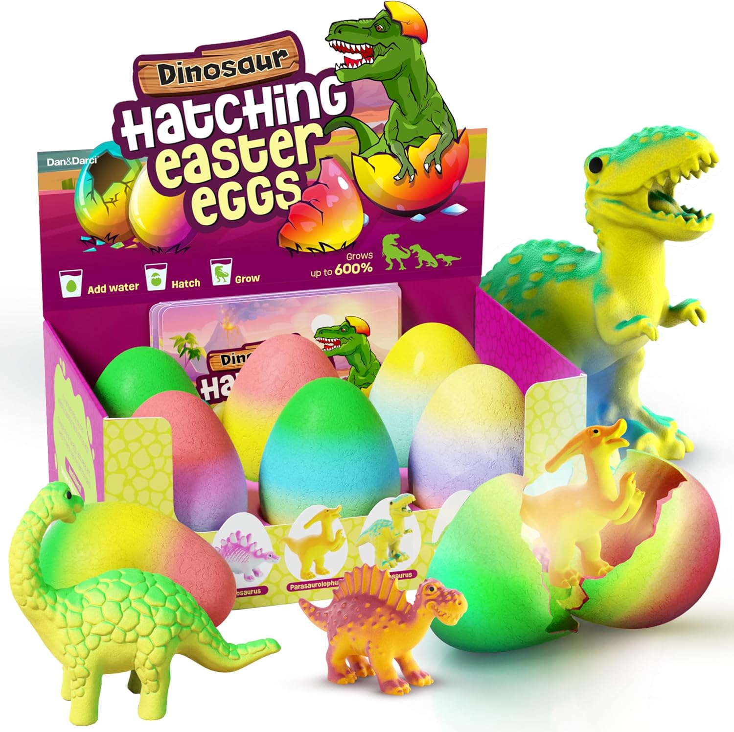 Dinosaur Hatching Surprise Eggs for Kids - 6 Pack - Grows 600% - Dino ...