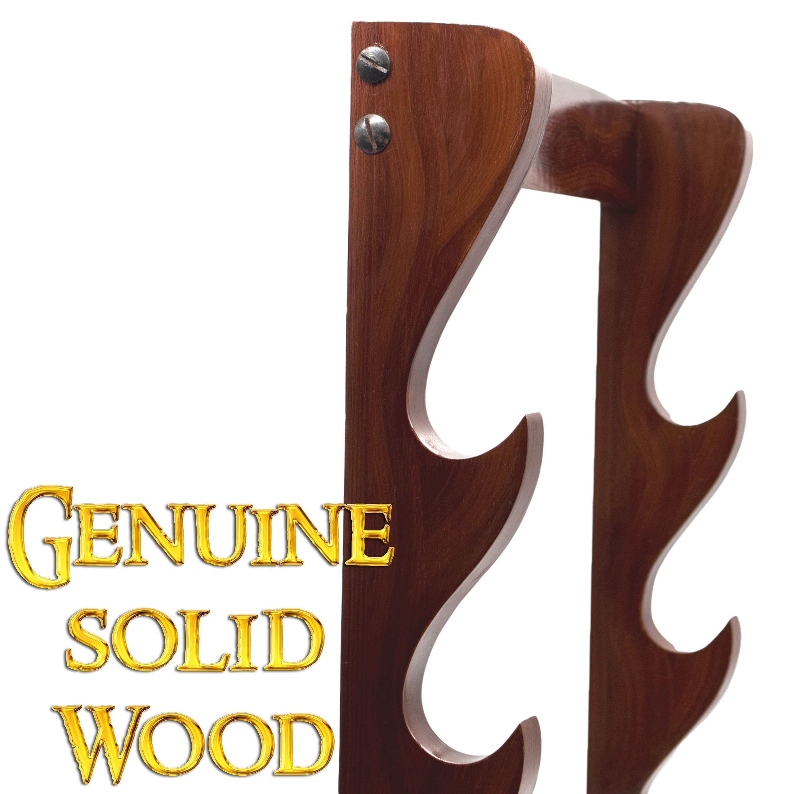 Mythrojan Solid Wood Sword Stand Medieval Sword Wall Mount Samurai ...
