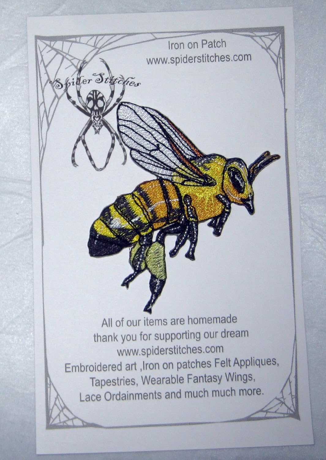 Amazon.com: Epic Honey Bee Worker Apis Mellifera Iron on Patch ...