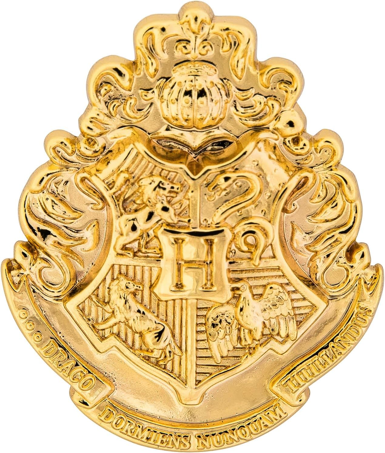 Amazon.com: Monogram Harry Potter Hogwarts Golden Crest Pewter Lapel ...