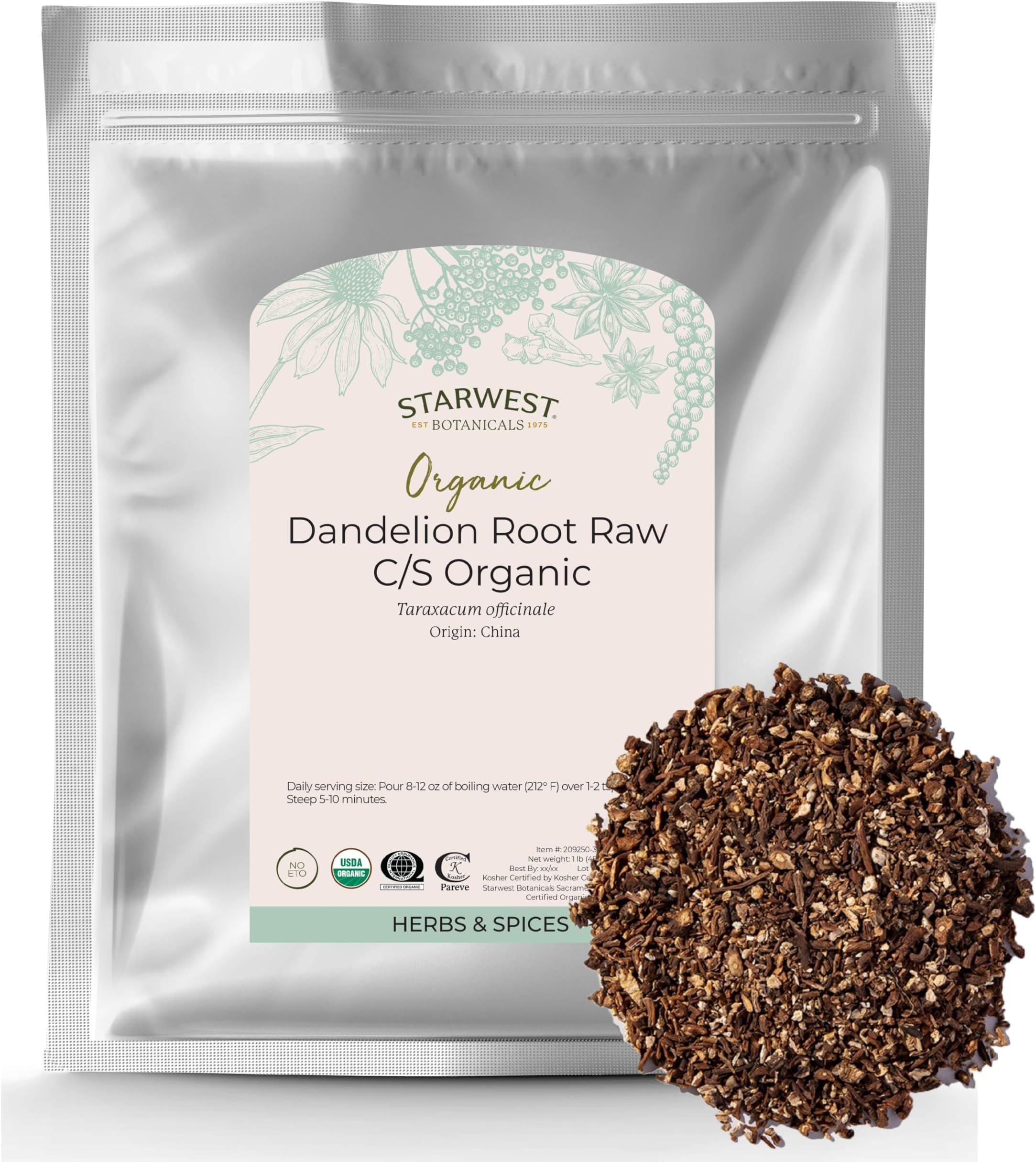 Amazon.com : Starwest Botanicals Organic Raw Dandelion Root - Loose ...