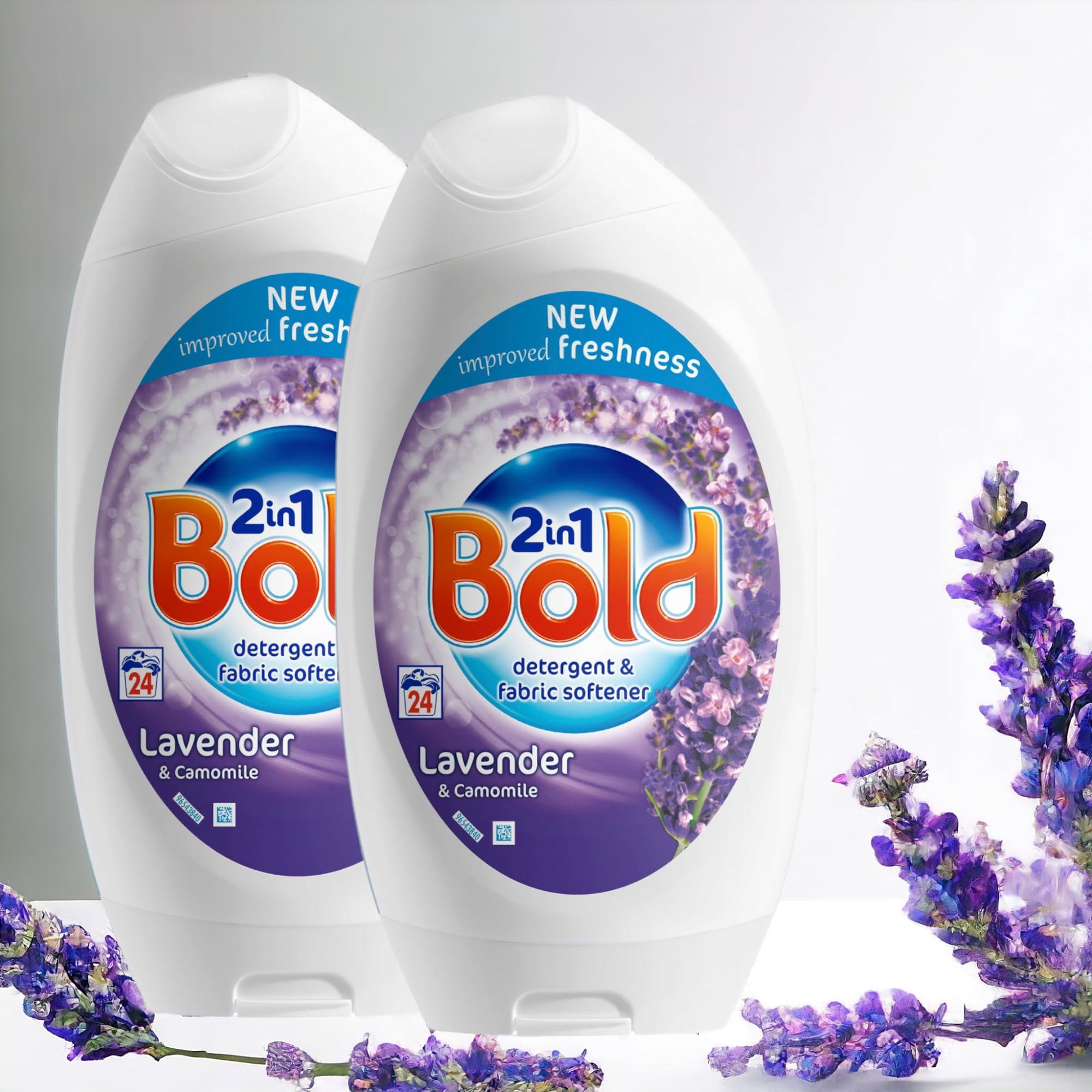2x Bold Washing Liquid Gel 24 Washes 840ml, Lavender& Camomile ...
