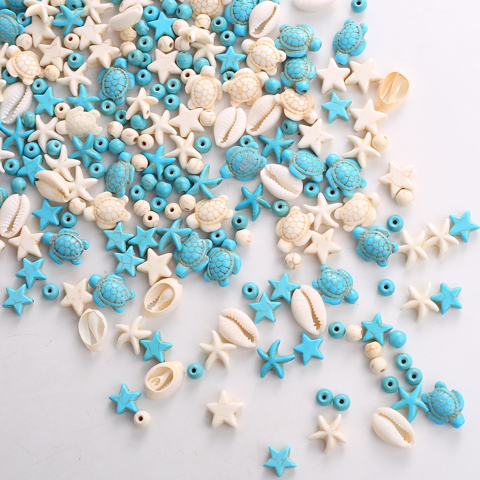 Amazon.com: 200PCS Ocean Seashell Fish Starfish Beads, UHOMENY Assorted ...