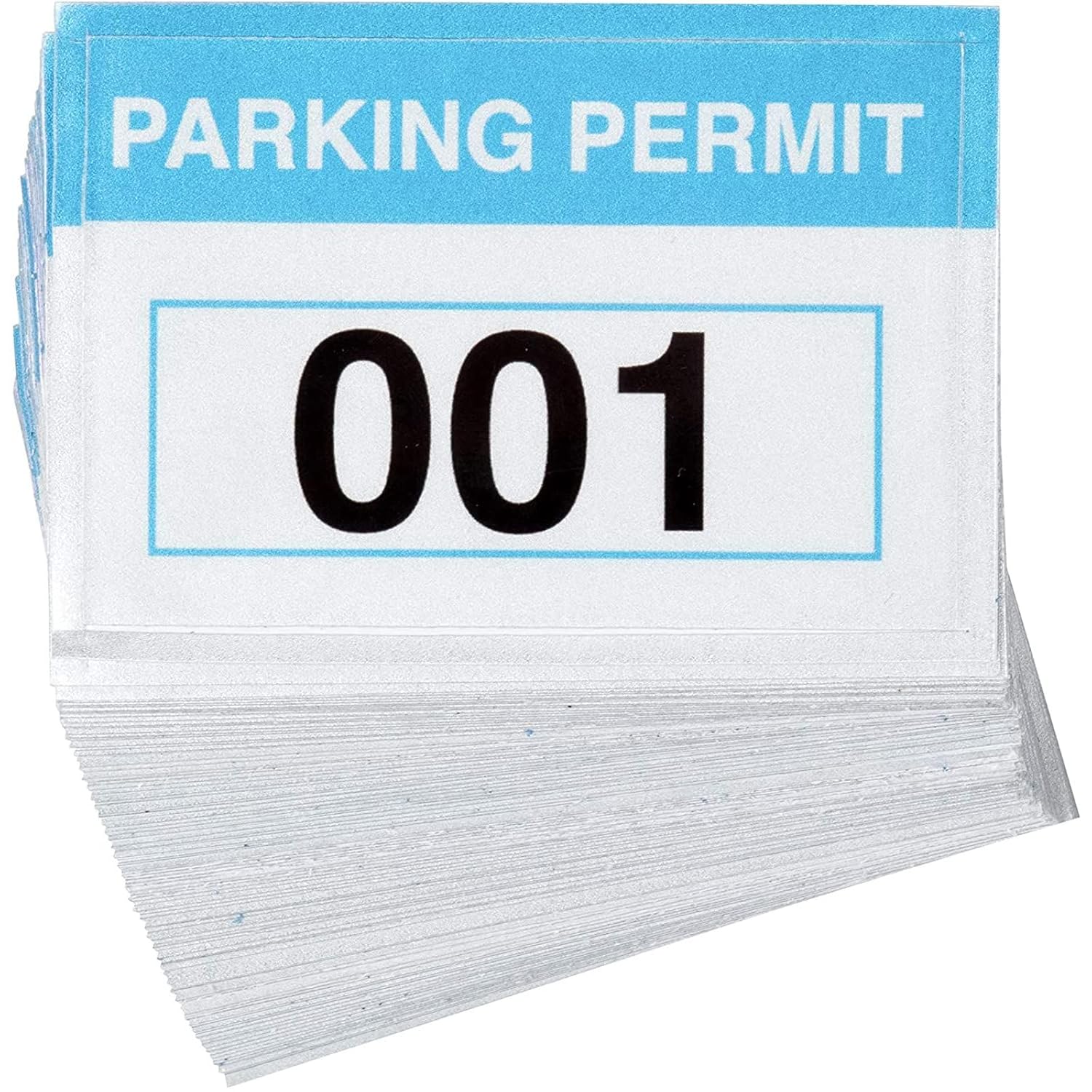 100-Pack Parking Permit – Reflective Parking Decal, Temporary Parking ...