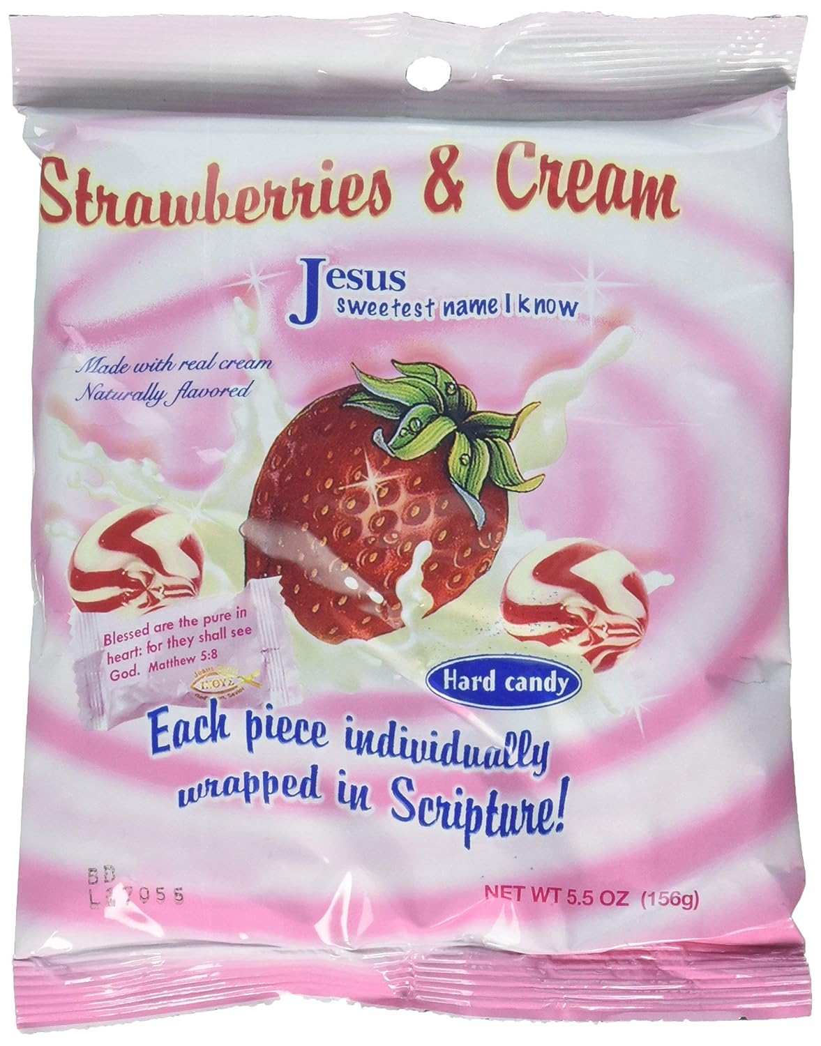 Amazon.com : Scripture Candy Bag, Strawberries and Cream, 6 Count ...