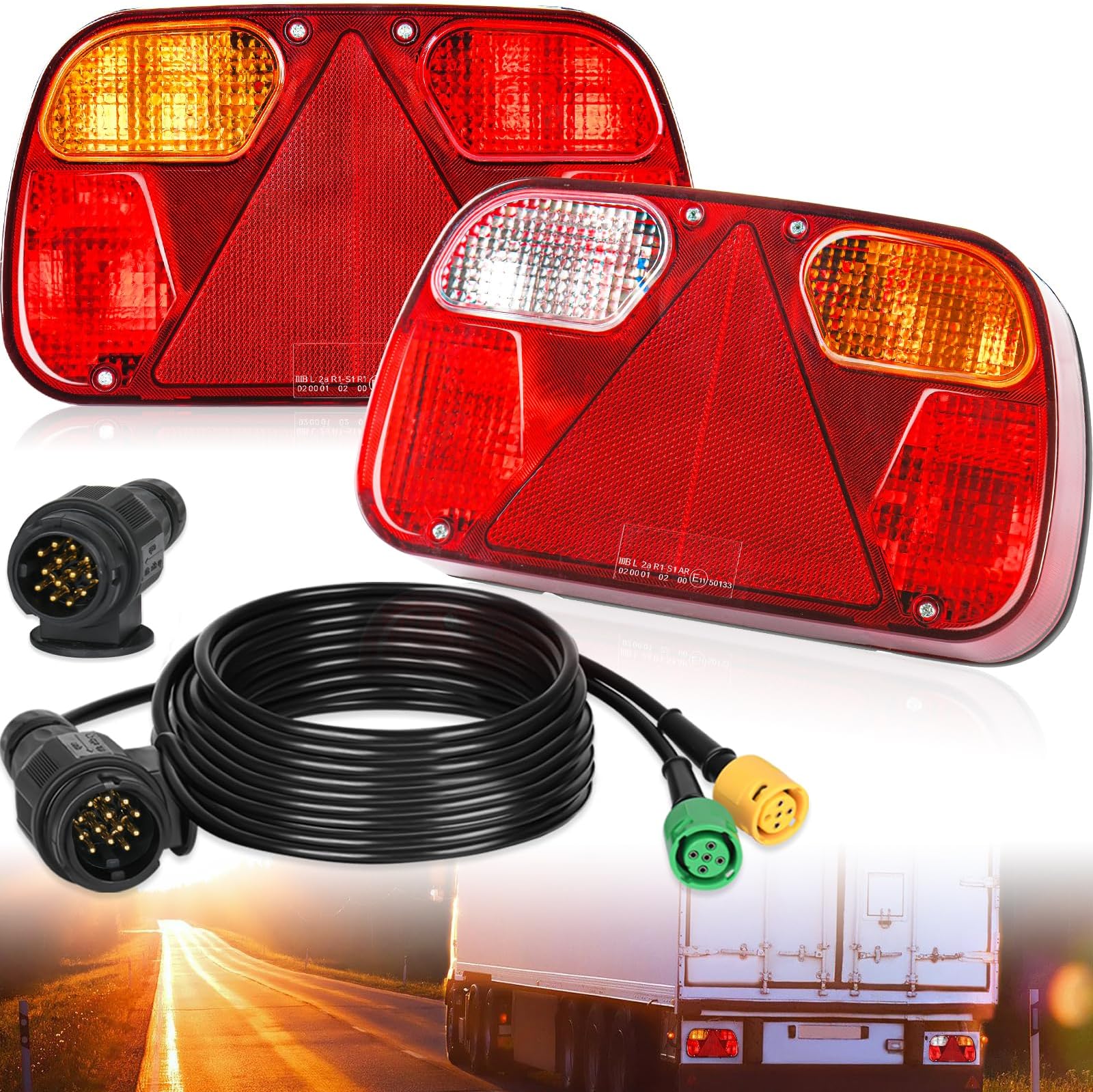 Pkw Anhanger Beleuchtung Komplett Set 13 Polig