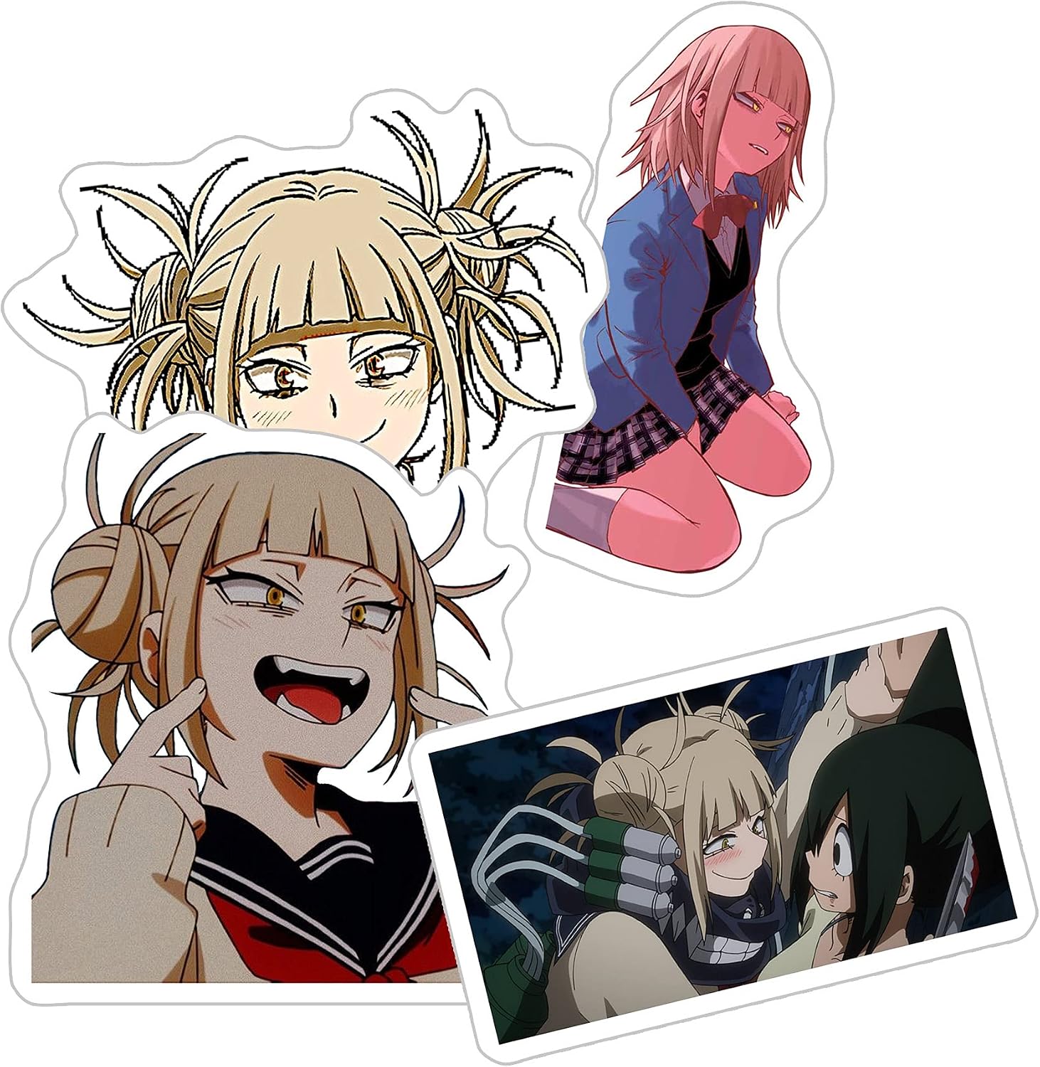 Amazon.com: MHA Himiko Toga Cool Face Pack 4Pcs MHA Sticker for Water ...