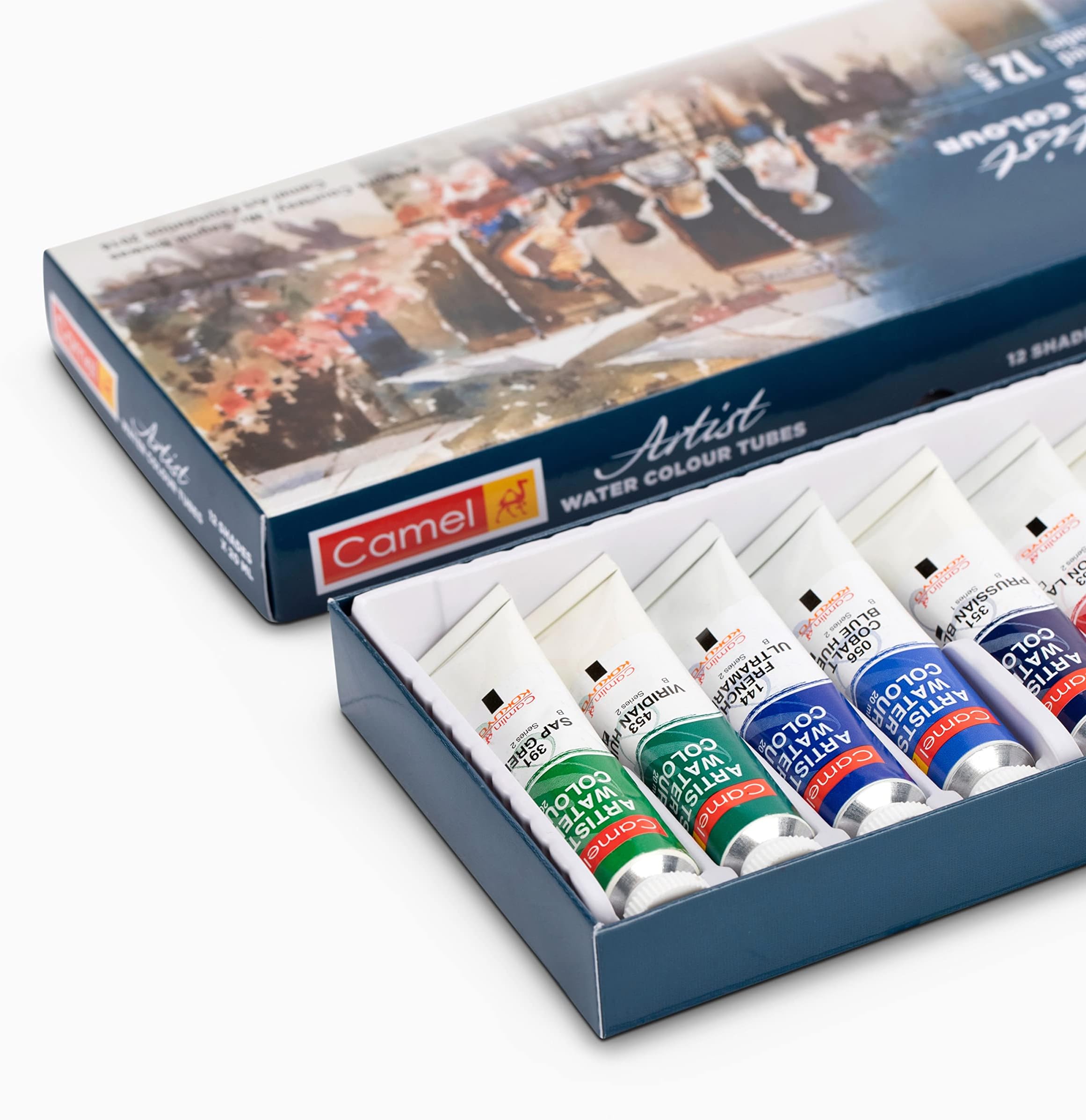 Amazon.com: Camel Artist Water Colour Cake Set - Pack of 24 (Blue ...