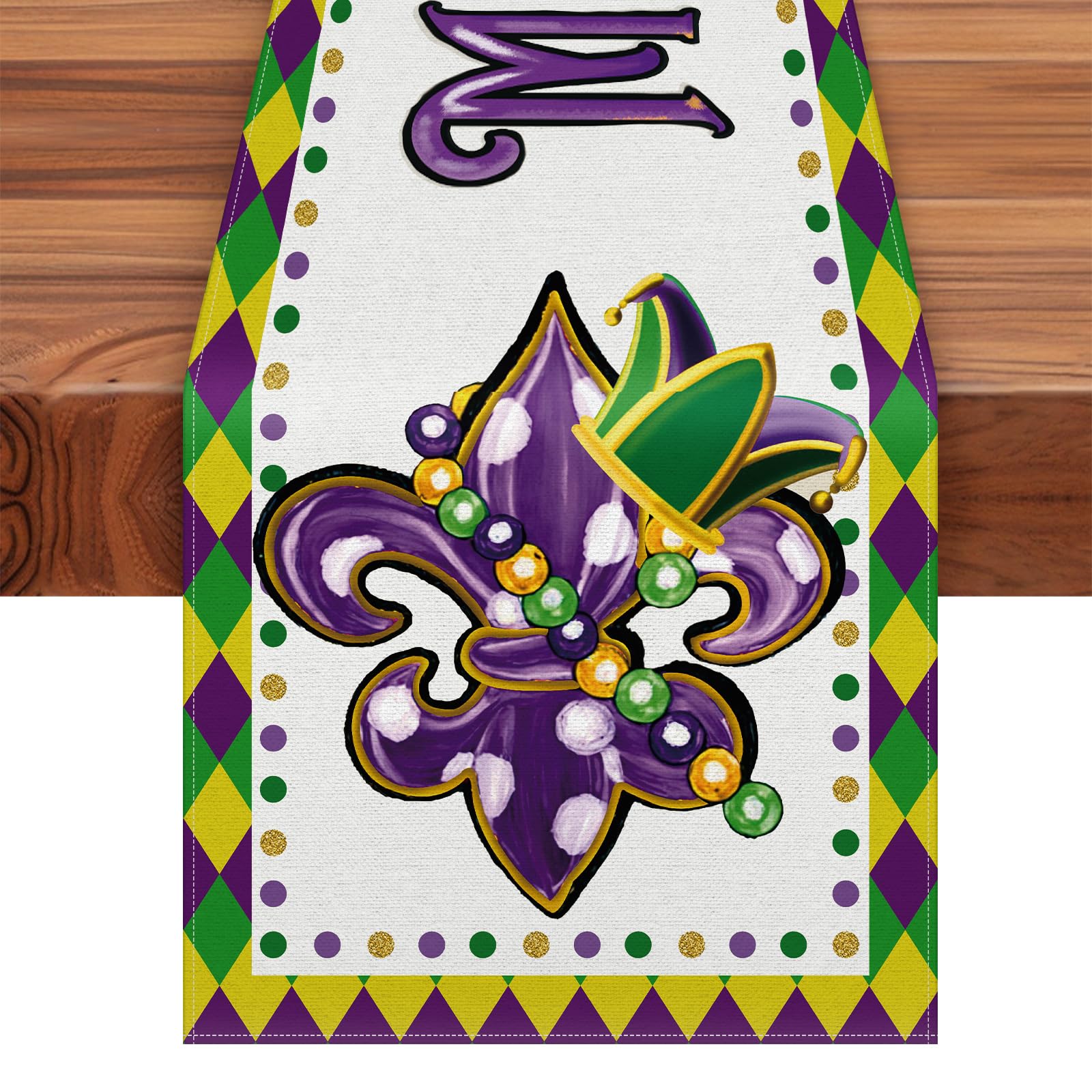 Amazon.com: Mardi Gras Table Runner Decorations,Mardi Gras Carnival ...