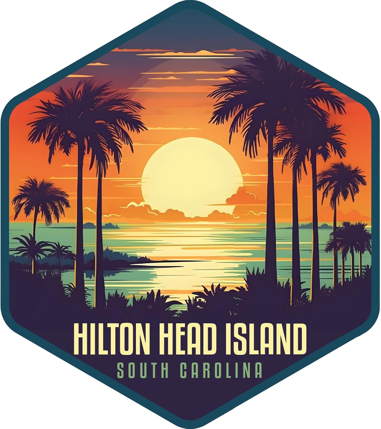 Amazon.com - Hilton Head Island Design B Souvenir Vinyl Decal Sticker 2 ...