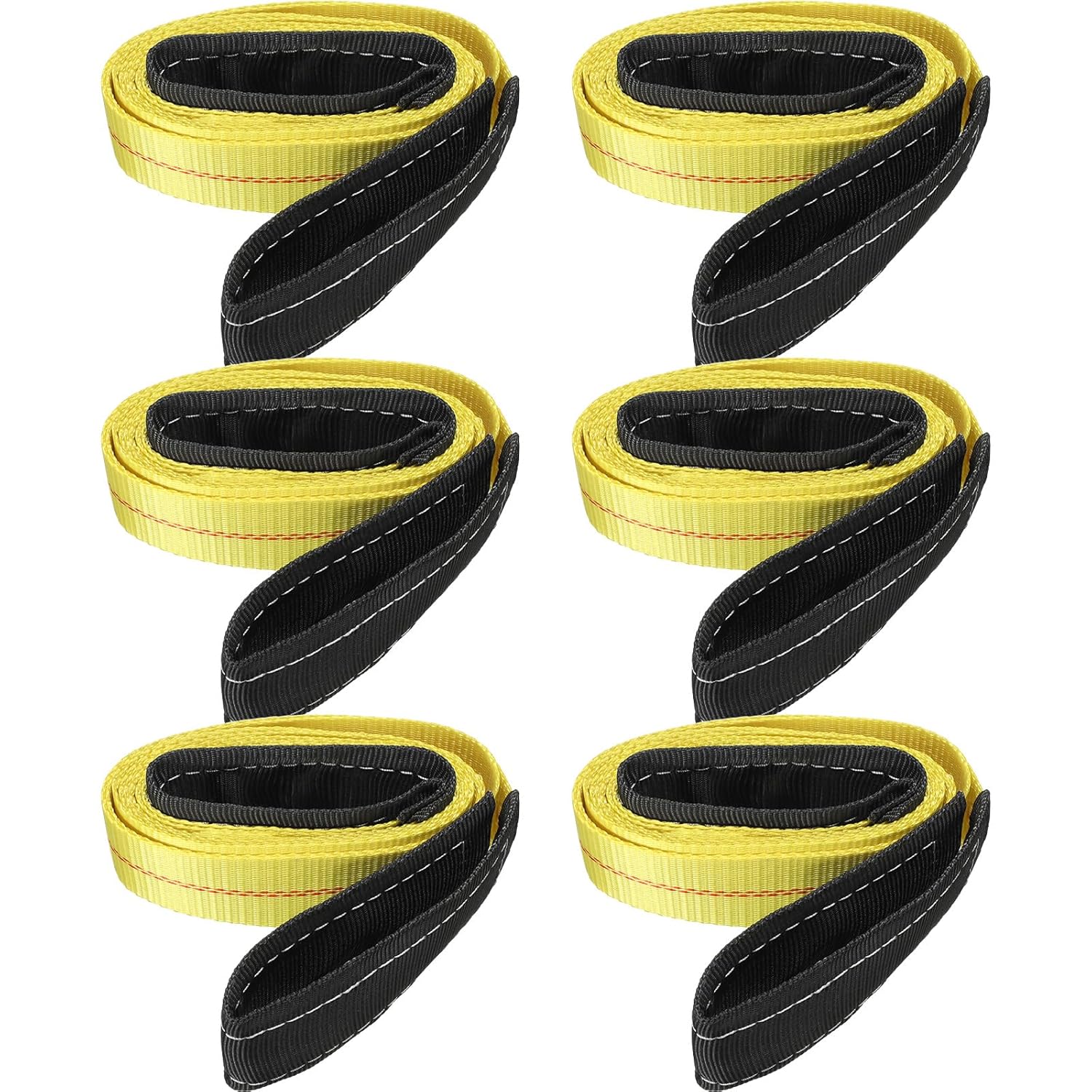 Datanly 6 Pieces Lifting Sling Straps 2 in x 6 ft Polyester Lift Straps ...