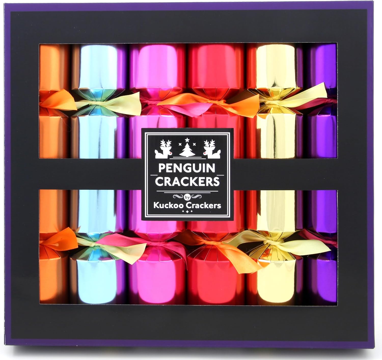 Kuckoo Crackers: 6 x 13-inch Squashy Penguin Puffer Christmas Crackers ...