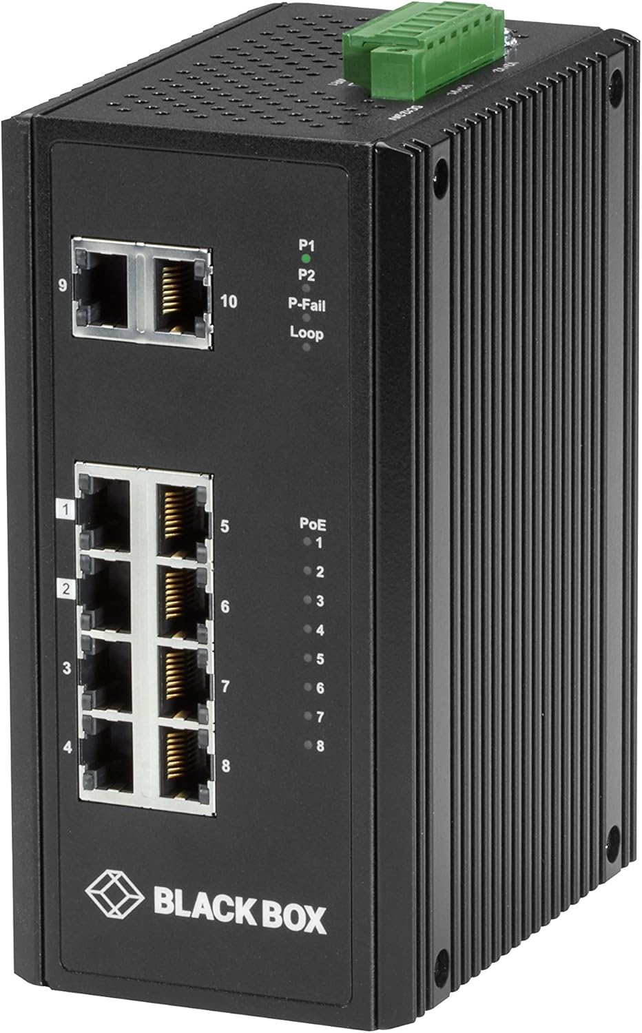 Amazon.com: Black Box EXTR PoE+ Switch - (8) 10/100Mb RJ45 PoE+, (2) 10 ...