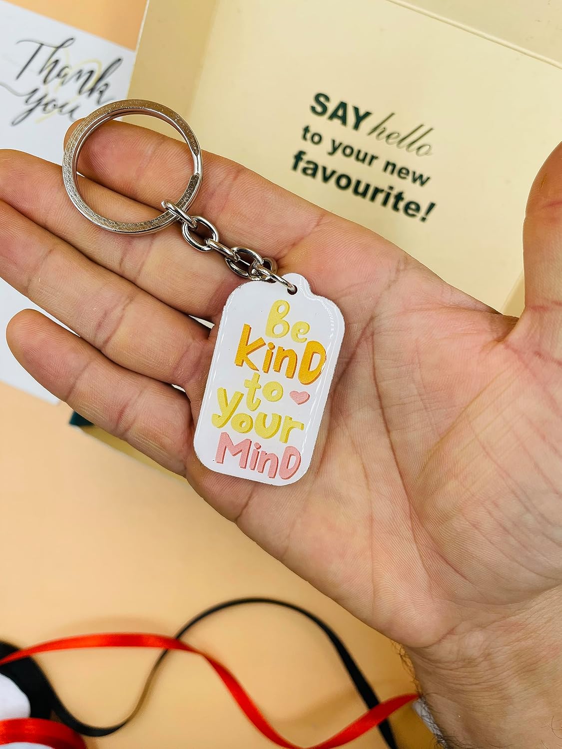 Perin Self Love Empowerment Keychain 'Be Kind to Your Mind' Reminder ...