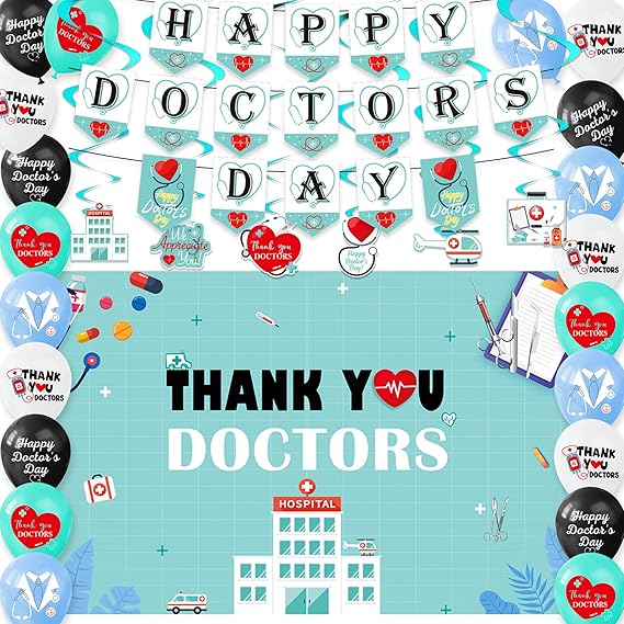 Amazon.com: IRCOR Doctors Day Decorations Happy Doctors Day Decorations ...